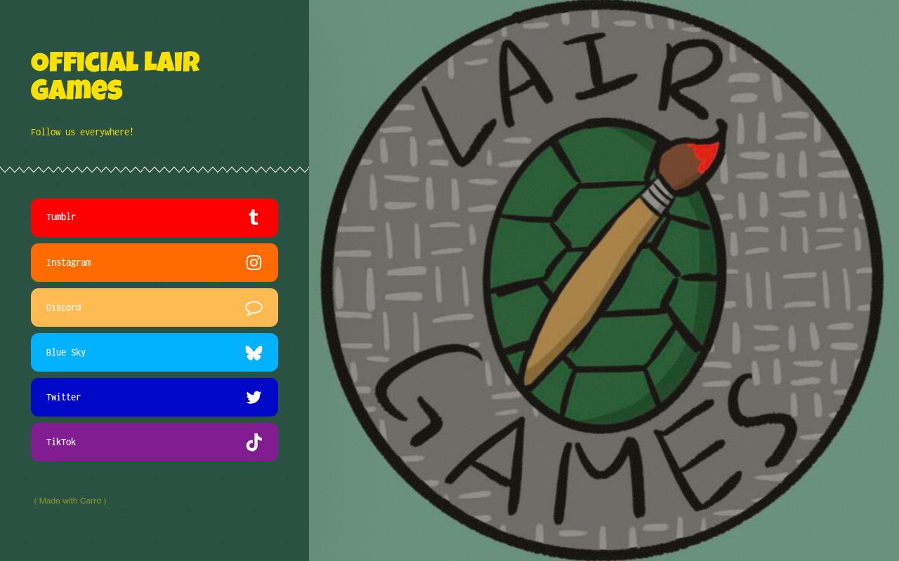 Lair Games Carrd